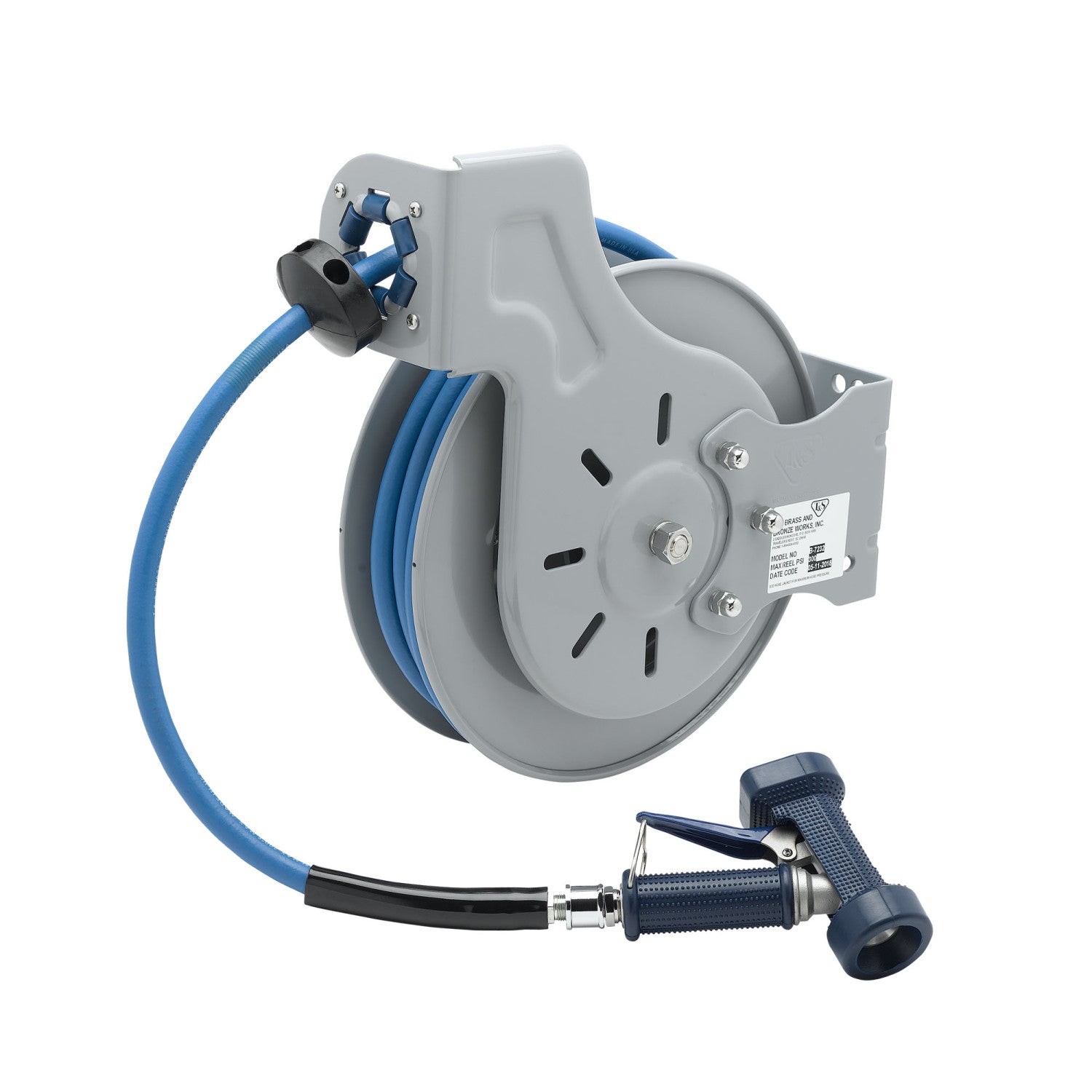 T&S Brass B-7232-02 Hose Reel,Open,Epoxy Coated Steel,35'Hose,3/8"ID ...