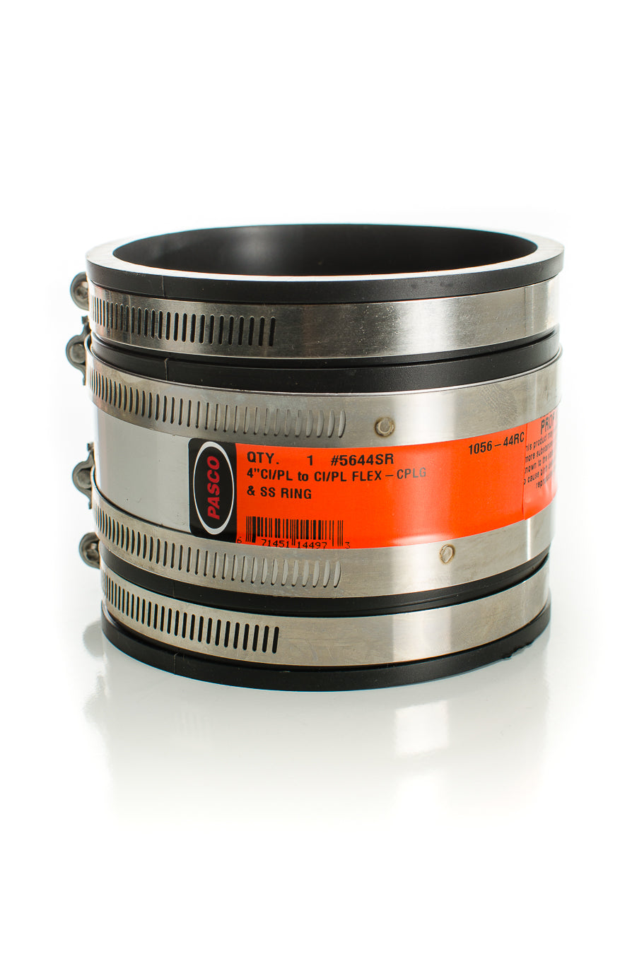Pasco 5644SR 4"CI/PL to CI/PL FLEX-CPLG & SS RING – The Faucet ...